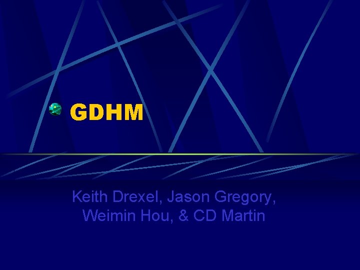GDHM Keith Drexel Jason Gregory Weimin Hou CD