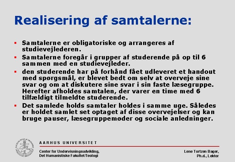 Studieprocessamtale og forsinkelsessamtale Temaarrangement den 7 ...