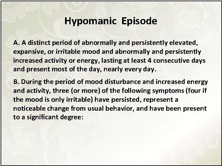 Bipolar and Related Disorders Bipolar Related Disorders Bipolar