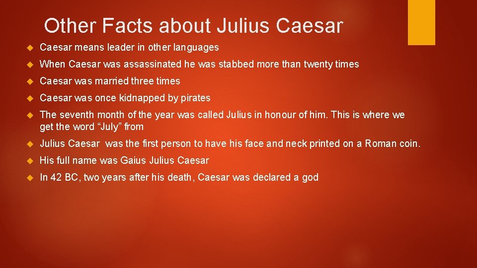 Julius Caesar BY HADYAH M Julius Caesars childhoodearly