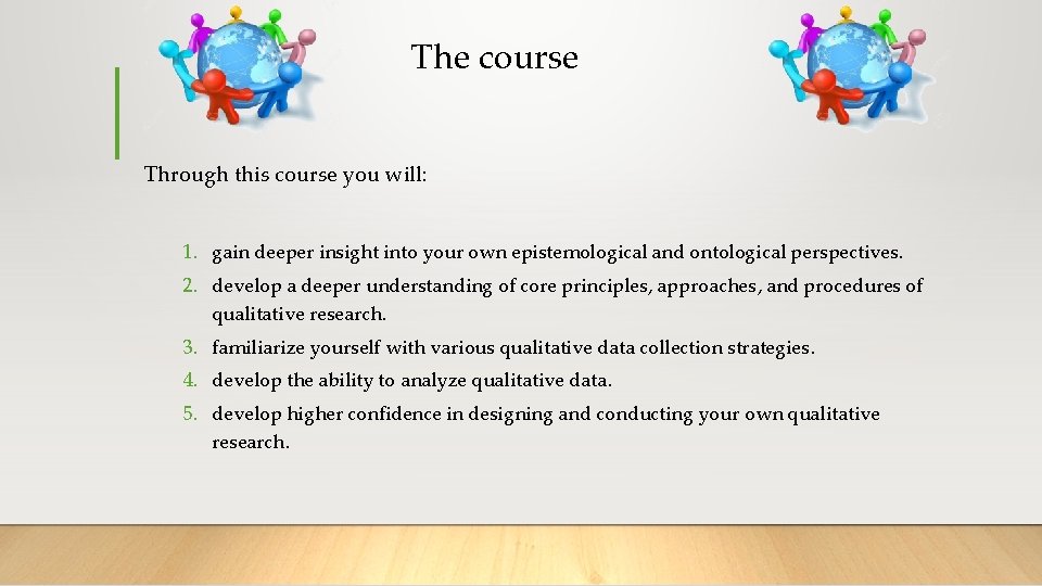 Qualitative Research Methods Course Introduction About me George