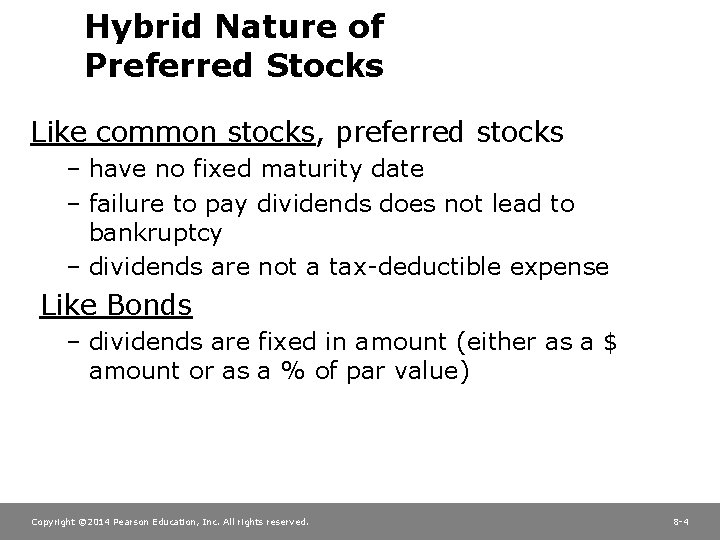 Chapter 8 The Valuation And Characteristics Of Stocks