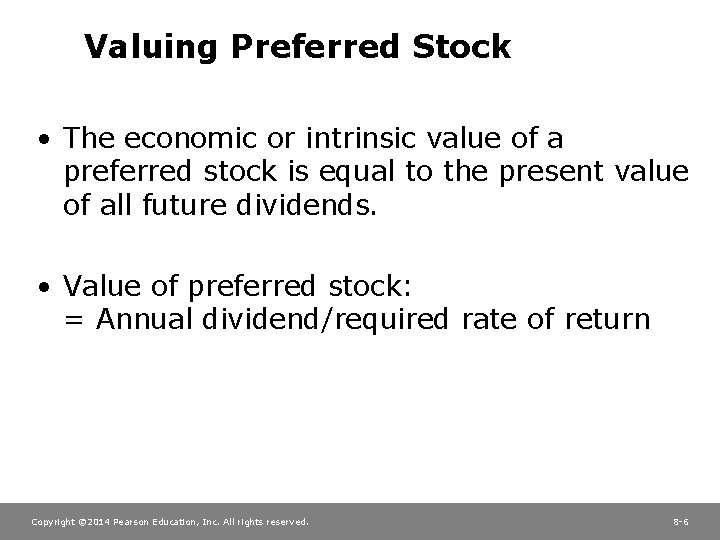 Chapter 8 The Valuation And Characteristics Of Stocks