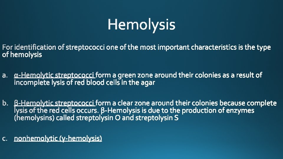 STREPTOCOCCUS Species Lancefield Group Typical Hemolysis Diagnostic ...