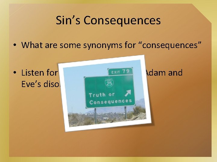 Sin IS a Big Deal October 3 Think