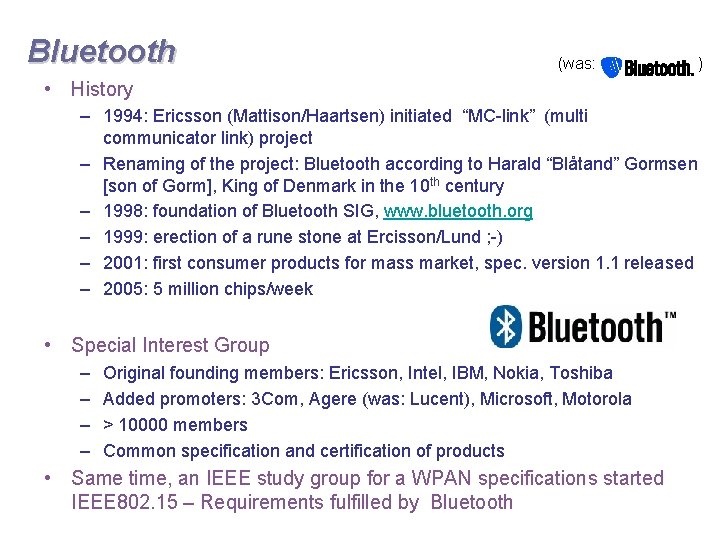 IT 351 Mobile Wireless Computing Wireless Personal Area