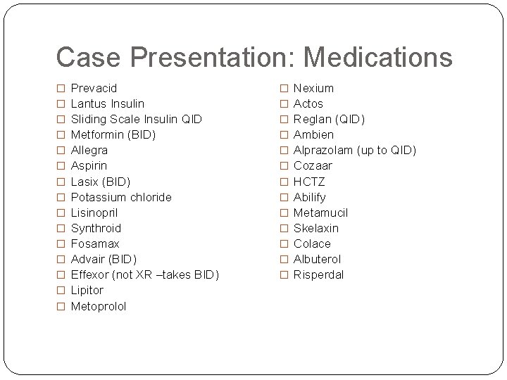 Appropriate Drug Prescribing in Older Adults The same