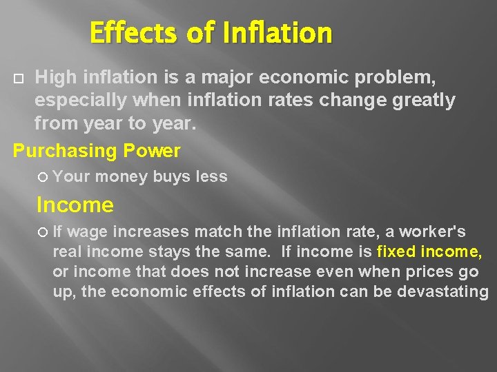 Ch 13 Unemployment and Inflation 2 Greatest Threats