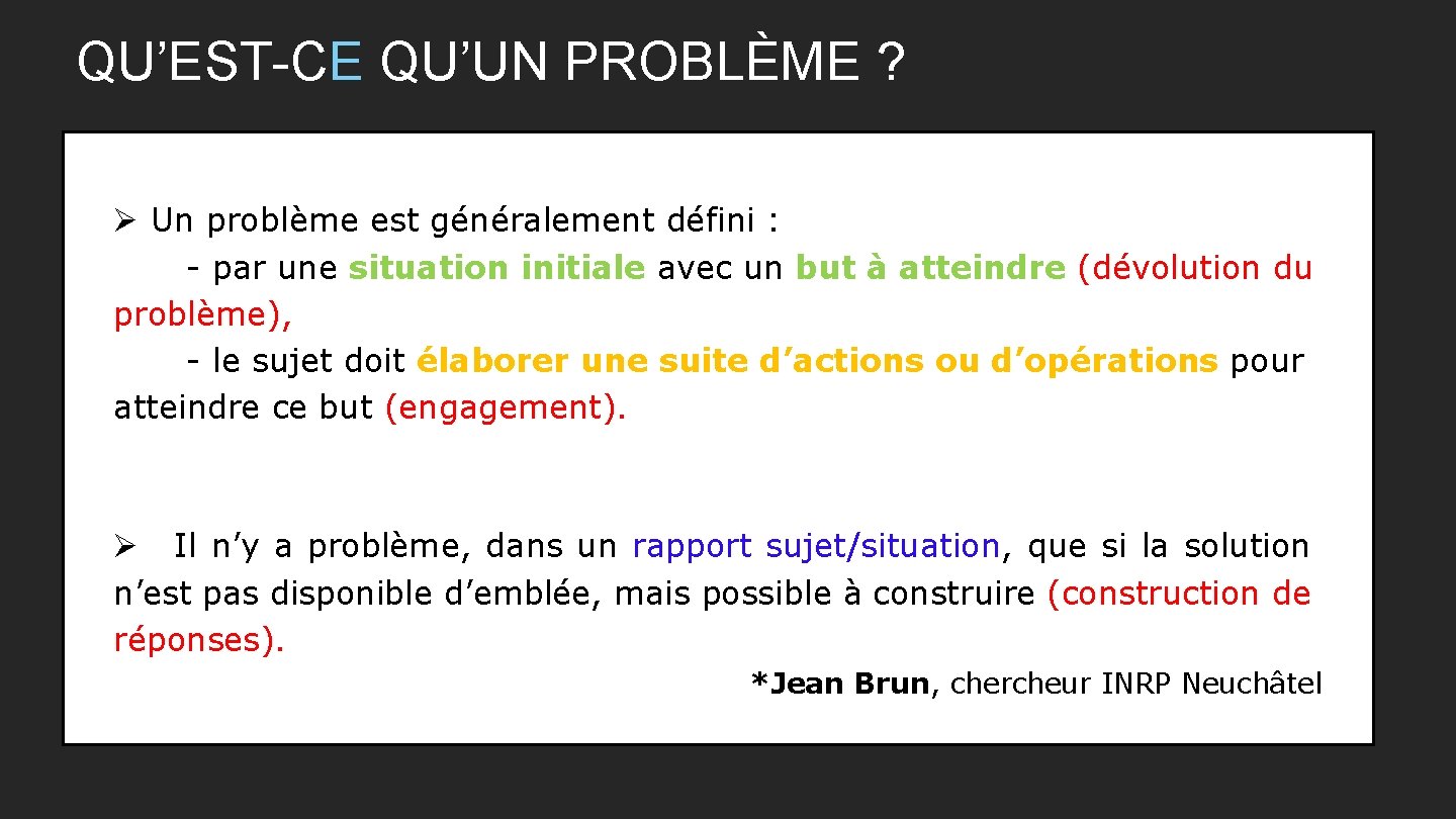 LA RSOLUTION DE PROBLMES Cycle 1 Mars 2019