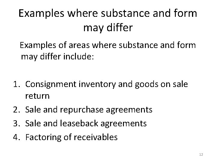 Revise lecture 25 1 Reporting the substance of
