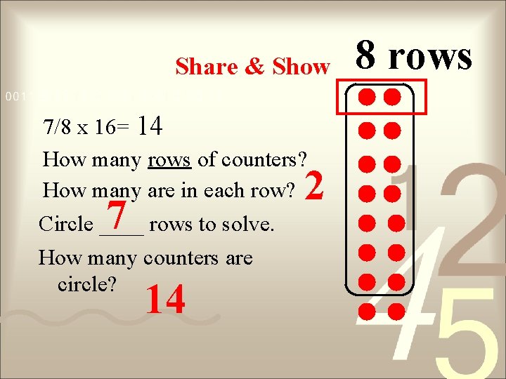Chapter 7 lesson 1 Multiplying whole numbers and