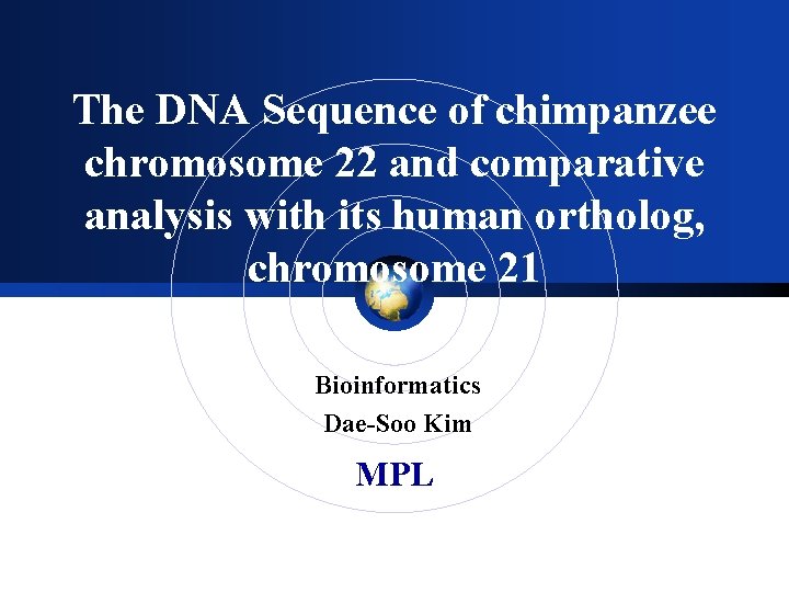The DNA Sequence of chimpanzee chromosome 22 and