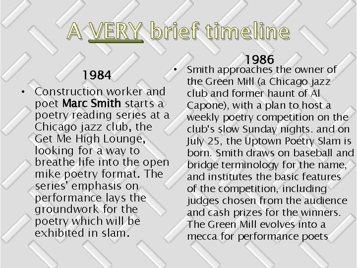 SLAM POETR Y The History and Evolution of