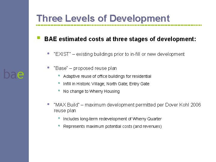 bae Fort Monroe Financial Model OM Costs and