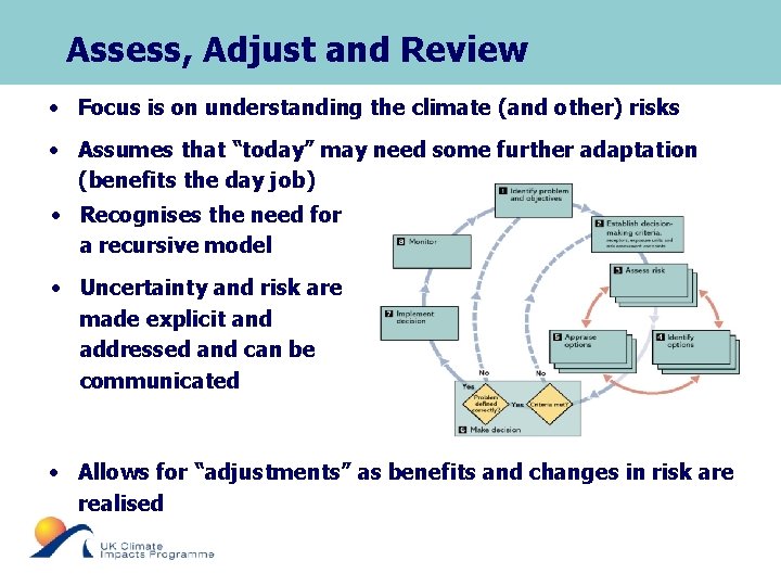 Risk Assessment to Adaptation Planning Implementation and Evaluation