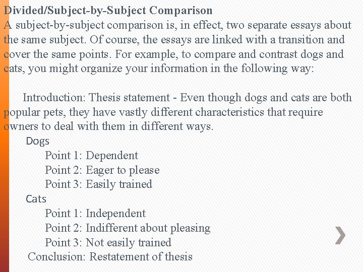 A Brief Overview to Writing A ComparisonContrast Essay