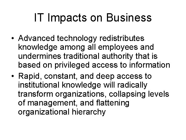 Chapter 1 Managing in the Information Age Introduction