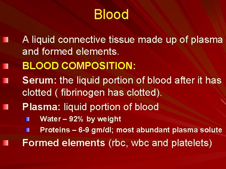 Chapter 19 The Circulatory System I Blood Cardiovascular
