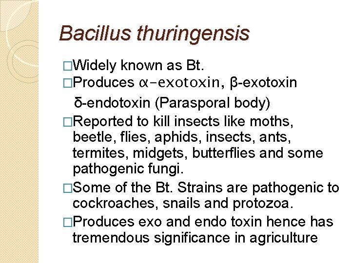 Biopesticides Bio Control Agents S Y B Sc
