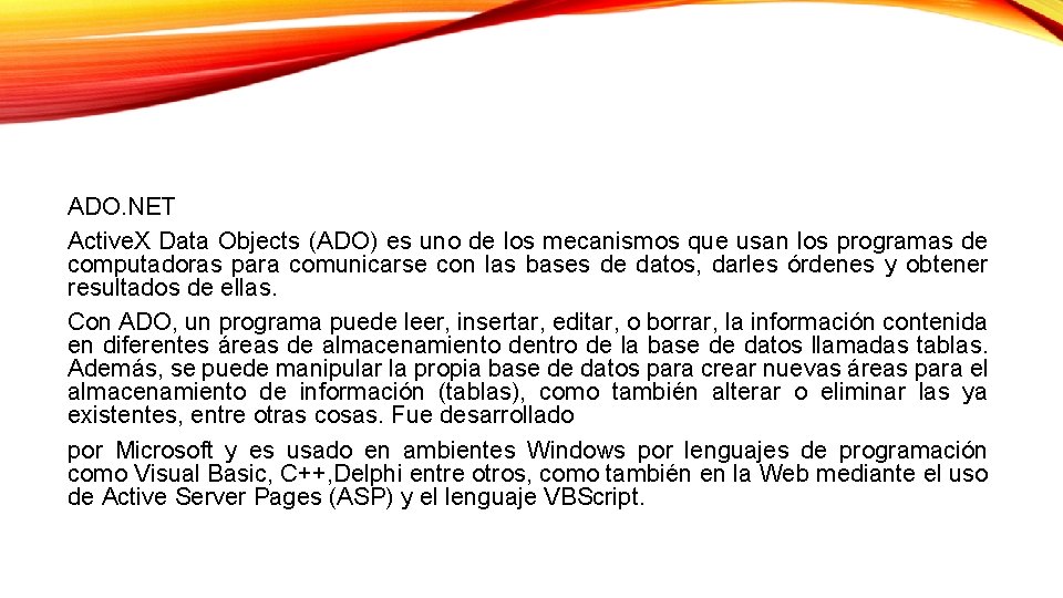 CONECTIVIDAD DE BASES DE DATOS 6 1 ODBC