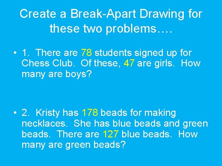 WarmUp Subtotals Method for Addition 257 143 300