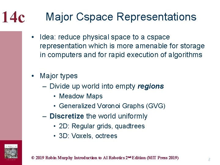 14 c Specific Learning Objectives Define configuration space