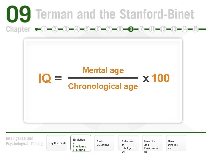 Key Concepts Evolution of Intelligence Testing Basic Questions