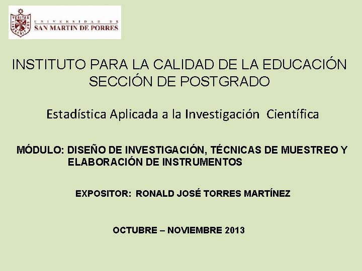 INSTITUTO PARA LA CALIDAD DE LA EDUCACIN SECCIN
