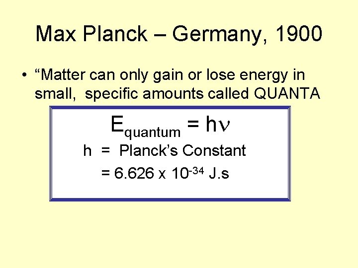 PARTICLE NATURE OF LIGHT A Black Object Appears