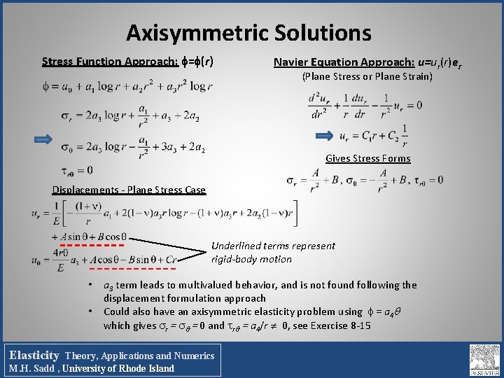 Chapter 8 TwoDimensional Problem Solution Using Airy Stress