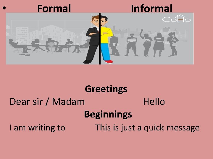 Unit 7 Writing Personal emails Business letters Formal