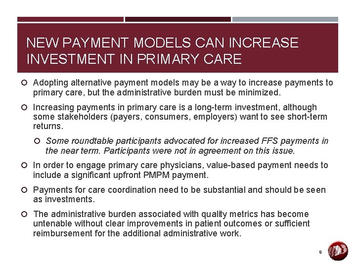 PRIMARY CARE COLLABORATIVE SEPTEMBER 5 2018 1 OVERVIEW