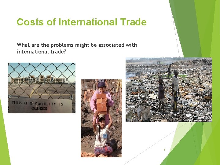 Costs of International Trade What are the problems