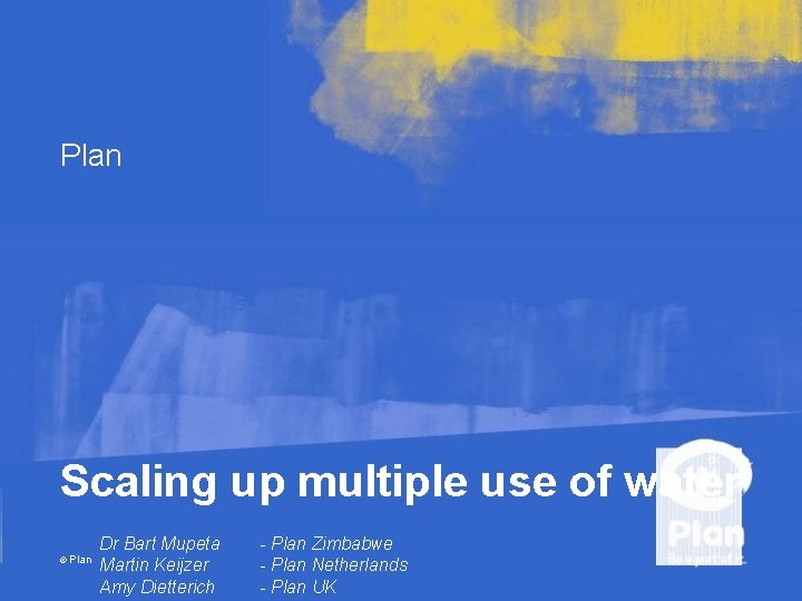 Plan Scaling up multiple use of water Plan