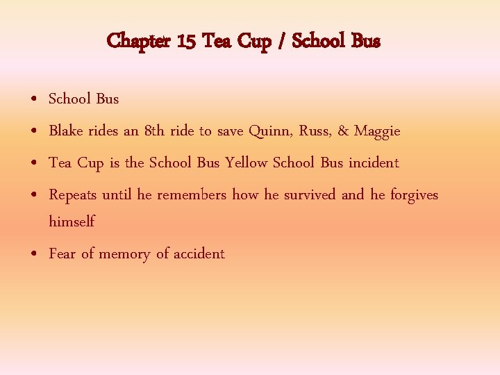 Significance of Rides and Symbolism Full Tilt Chapter