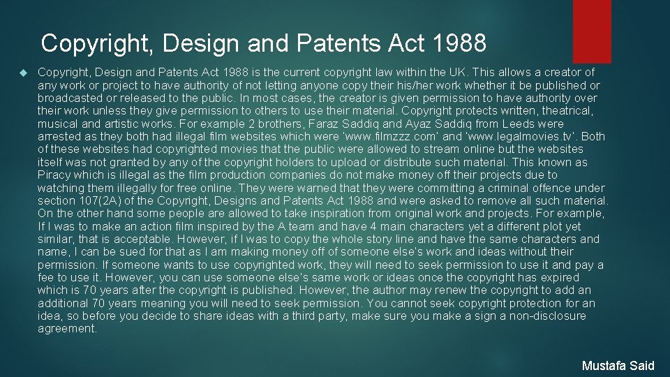 Task 3 Rules and Regulations in Film TV