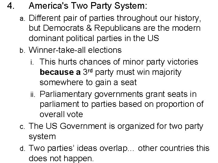 Unit II B 1 Major Minor Political Parties