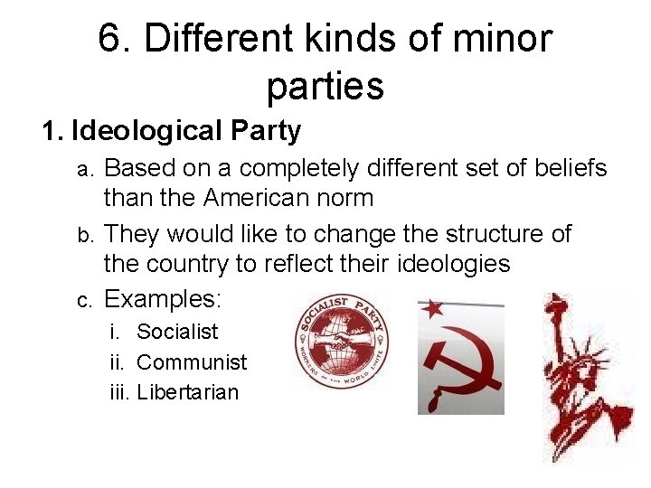 Unit II B 1 Major Minor Political Parties