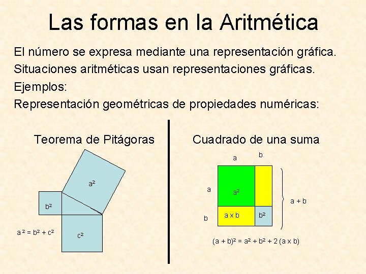 NMEROS Y FORMAS El nmero en la Geometra
