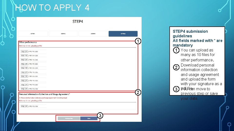 HOW TO APPLY 1 1 STEP 1 submission
