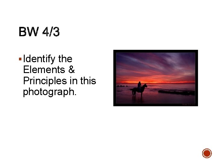 Photography Techniques Identify the Elements Principles in this