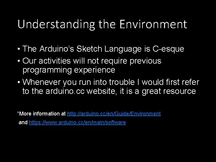 Intro to Interfacing with the Arduino microcontroller TEJ