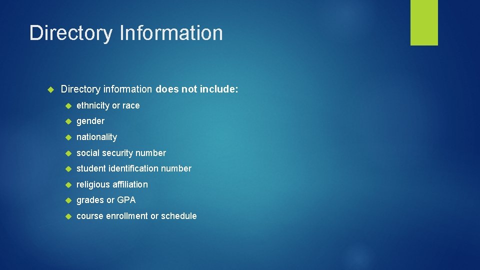 FERPA for Colleges Universities BY JOSIAH STEPHAN M