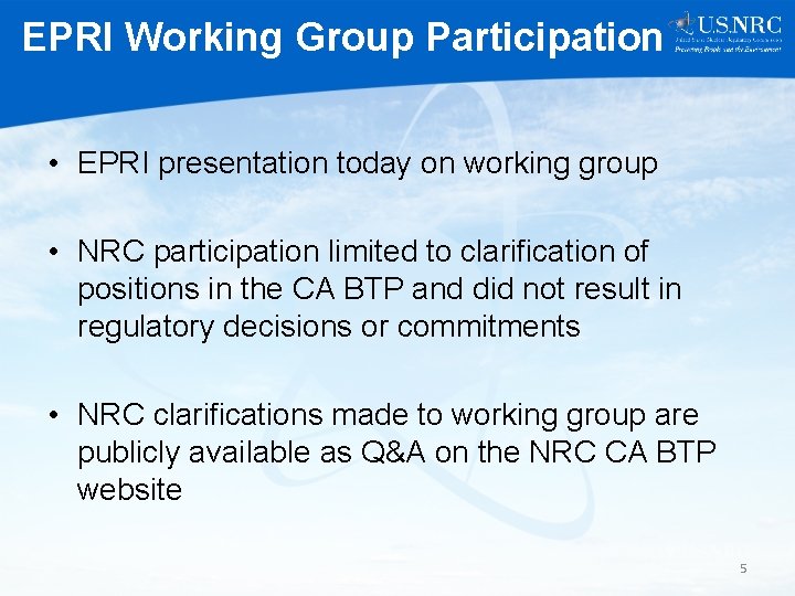 Implementation of the Revised Branch Technical Position on