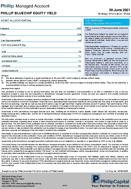 30 June 2021 PHILLIP BLUECHIP EQUITY YIELD Strategy
