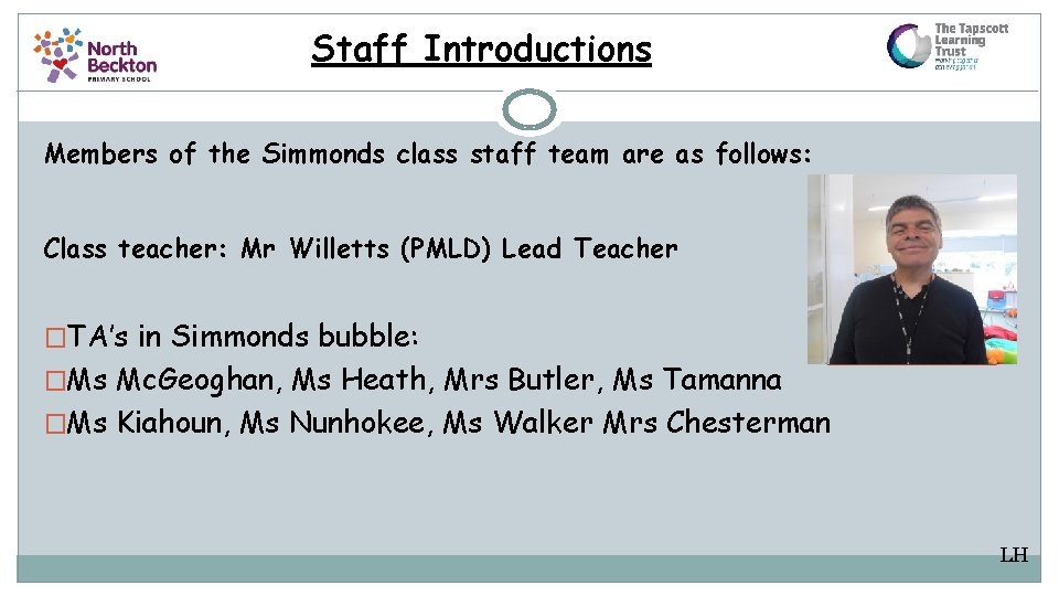 Simmonds Class Welcome Presentation What does our new