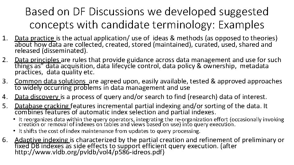 Discussion of Data Fabric Terms Preparation for RDA