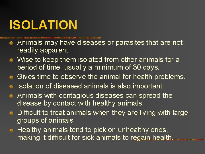ANIMAL HEALTH Bellwork Identify two reasons why learning