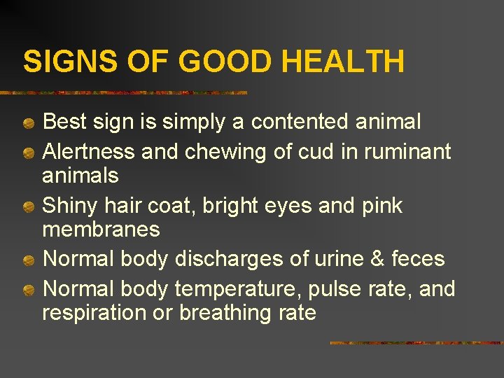 ANIMAL HEALTH Bellwork Identify two reasons why learning