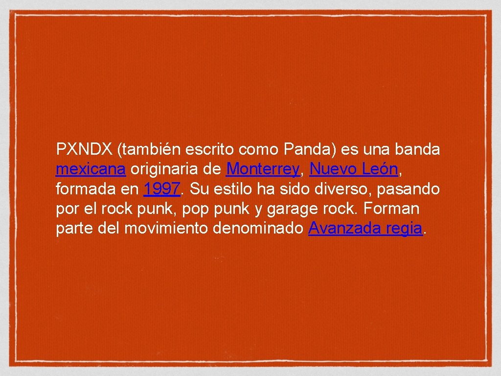 PXNDX PXNDX tambin escrito como Panda es una